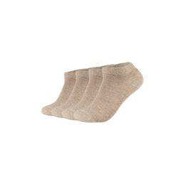 JOOP! Sneakersocken JOOP "4er Pack", Herren, Gr. 39-42, beige (sand melange), 80% Baumwolle, 17% Polyamid, 3% Elasthan, meliert, Socken Sneakersocken