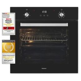 Exquisit Backofen "EBE76-9-H-020", Energieeffizienz: A (A+++-D), schwarz, B:59,5cm H:59,5cm T:56,7cm, Back&ouml;fen, Pizzafunktion &ndash; ideal f&uuml;r Pizza, Focaccia und mehr