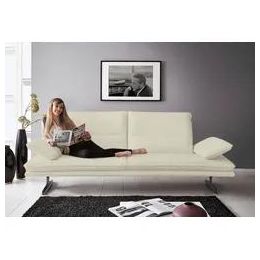 2,5-Sitzer W.Schillig "broadway Designsofa mit hohem Sitzkomfort", beige (sahara s37), B:236cm H:94cm T:96cm, Stoff S37 (100% Polyester): Luxus-Microfaser in Lederoptik, Sofas, Sitztiefenverstellung, Kopfteil- & Seitenteilverstellung, Breite 236cm