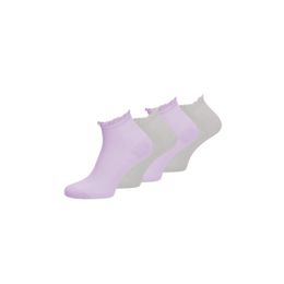 Kurzsocken Tamaris "4er Pack", Damen, Gr. 35-38, lavender, grau, 72% Baumwolle, 28% Polyamid, uni, Socken, 4er Pack, gek&auml;mmte Baumwolle f&uuml;r weiches Tragegef&uuml;hl