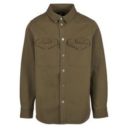 Langarmhemd Brandit "Brandit Brandit Men Heavy Twill Shirt", Herren, Gr. L, US-Gr&ouml;&szlig;en, olive, 100% Baumwolle, unifarben, normal, Hemden