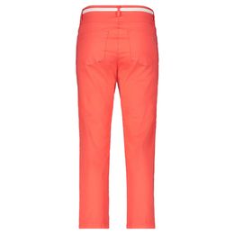 Stoffhose Betty Barclay "Damen mit G&uuml;rtel", Damen, Gr. 34, Normalgr&ouml;&szlig;en, rot (hot coral), Obermaterial: 97% Baumwolle, 3% Elasthan, Basic, slim fit 3/4-L&auml;nge, Hosen Stoffhose, Mit G&uuml;rtel