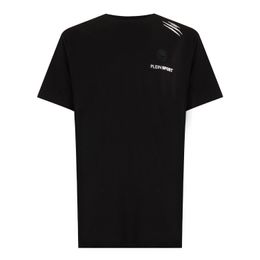 T-Shirt Plein Sport "Scratch", Damen, Gr. XS, 02, schwarz, Obermaterial: 47% Baumwolle, 47% Modal, 6% Elasthan, Shirts T-Shirt