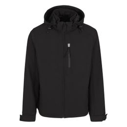 Allwetterjacke Brandit "Brandit Softshelljacket Hurricane", Herren, Gr. L, schwarz, 96% Polyester, 4% Elasthan, unifarben, normal, ohne Ausschnitt, Jacken