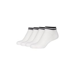 Sneakersocken s.Oliver "4er Pack", Damen, Gr. 35-38, wei&szlig;, 70% Baumwolle, 28% Polyamid, 2% Elasthan, uni, Socken Sneakersocken, 4er Pack Organic Cotton f&uuml;r angenehmen Tragekomfort, Weiche Zehenn&auml;hte