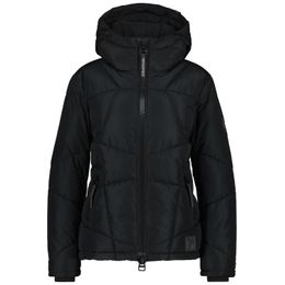 alife and kickin Winterjacke ALIFE & KICKIN "Damen KasandraAK A Winterjacke, gef&uuml;tterte Jacke", Damen, Gr. L, moonless, 100% Polyester, Jacken Winterjacke, Kurze warme Jacke mit gef&uuml;tterter Kapuze, in schmaler Passform