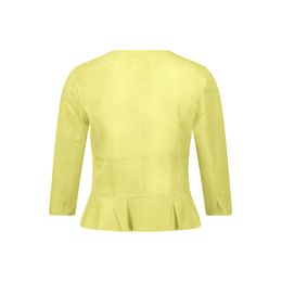 Jackenblazer Betty Barclay "Damen mit Rei&szlig;verschluss", Damen, Gr. 44, bunt (erbsgr&uuml;n), Samt, Obermaterial: 92% Polyester, 8% Elasthan, sehr schmal normal, Rundhals, Blazer, Material