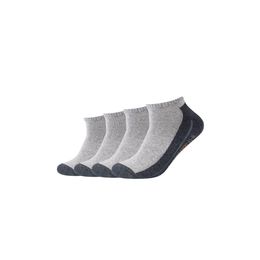 Sneakersocken Camano "pro tex 4er Pack", Herren, Gr. 35-38, grau (grau melange), 50% Baumwolle, 29% Polyester, 19% Polyamid, 2% Elasthan, Colorblocking, Socken Sneakersocken