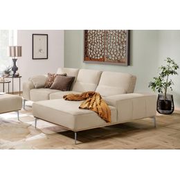 Ecksofa W.Schillig "run, Designsofa mit tollem Sitzkomfort, L-Form", beige (elfenbein z73), B:279cm H:88cm T:178cm, Longlife Xtra-Leder Z73: Naturwalkleder der Luxusklasse aus den erlesensten Rohh&auml;uten. Hautst&auml;rke 1, 1 &ndash; 1, 3 mm;ROHLEDER Jacquard-Flachgewebe Q2 W60 (63% Polyester, 37% Polyacryl);ROHLEDER Chenille-Flachgewebe Q2 W77 (68% Polyacryl, 32% Polyester);Stoff S37 (100% Polyester), Sofas, 