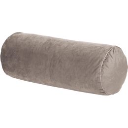 Dekokissen Pad "Elegance", taupe, unifarben, B:29cm H:2cm L:75cm &Oslash;:29cm, Polyester, Dekokissen_Sitzkissen_Kissenh&uuml;llen, Design als Basic, aus Samt, elegante Optik