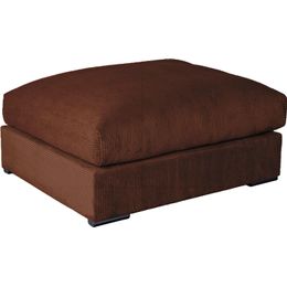 Polsterhocker Home Affaire "Casa XXL, B: 125 cm", terracota, B:125cm H:52cm T:101cm, 100% Polyester, Hocker, Polsterhocker, Mega-Hocker, in Cord oder Chenille-Struktur, Federkern