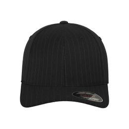 Flex Cap Flexfit "Flexfit Unisex Flexfit Pinstripe", Gr. L/XL, balck, wei&szlig;, 97% Polyester, 3% Elasthan, gestreift, Caps