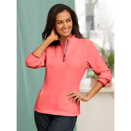 Fleeceshirt Casual Looks "Fleece-Shirt", Damen, Gr. 38, orange (koralle), 100% Polyester, unifarben, Shirts