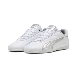 Sneaker Puma "CATCH SOLEIL METALLIC WHISPER", Herren, Gr. 37, Puma wei&szlig;, Puma silber, Synthetik, unifarben, Schuhe Sneaker, f&uuml;r sportlichen Look, mit Gummi-Laufsohle, mit Schn&uuml;rung