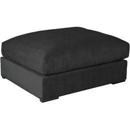 Polsterhocker Home Affaire "Finca XXL, B: 125 cm", anthrazit, B:125cm H:52cm T:101cm, 100% Polyester, Hocker, Polsterhocker, Mega-Hocker, in Cord oder Chenille-Struktur w&auml;hlbar