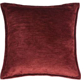 Dekokissen done. "Fame", rot (bordeaux, meliert), B:45cm H:1cm L:45cm, Polyester, Dekokissen_Sitzkissen_Kissenh&uuml;llen, Hohe Lichtreflektion