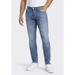 Straight-Jeans Replay "WILLBI", Herren, Gr. 31, L&auml;nge 32, medium blau 642, Denim/Jeans, Obermaterial: 98% Baumwolle, 2% Elasthan, Basic, regular fit normal, Jeans Straight-Jeans, im Regular Fit