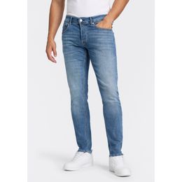 Straight-Jeans Replay "WILLBI", Herren, Gr. 33, L&auml;nge 32, medium blau 642, Denim/Jeans, Obermaterial: 98% Baumwolle, 2% Elasthan, Basic, regular fit normal, Jeans Straight-Jeans, im Regular Fit