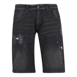 Shorts 883POLICE "883 Police BYLEY 1052 DENIM SHORTS", Herren, Gr. 34, Normalgr&ouml;&szlig;en, washed schwarz, 98% Baumwolle, 2% Elasthan, unifarben, slim fit, Hosen Shorts
