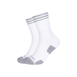 Sportsocken Camano "performance Coolmax reflect 2er Pack", Damen, Gr. 39-42, wei&szlig;, 64% Polyester, 34% Polyamid, 2% Elasthan, gestreift, Socken Sportsocken, 2er Pack Mesh-Bel&uuml;ftung sorgt f&uuml;r ideales Fu&szlig;klima