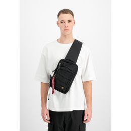 Tragetasche Alpha Industries "Label Sling Bag", schwarz, Obermaterial: 100% Nylon, Taschen