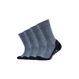 Sportsocken Camano "pro tex 4er Pack", M&auml;dchen, Gr. 23-26, blau (jeans, navy), 58% Baumwolle, 20% Polyester, 20% Polyamid, 2% Elasthan, Socken Sportsocken
