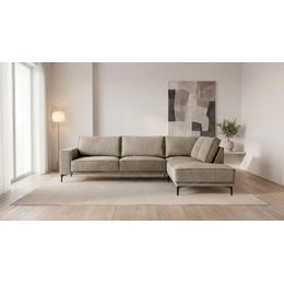 Ecksofa OTTO HOME "OLAND L-Form, B: 289 cm, Skandi-Design", beige, B:289cm H:85cm T:210cm, 100% Polyester, Sofas, Ecksofa, Struktur, Flachgewebe, Luxus-Microfaser, Boucle