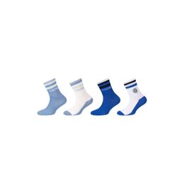 Socken s.Oliver "4er Pack", Damen, Gr. 27-30, soft chambray, 78% Baumwolle, 20% Polyamid, 2% Elasthan, gemustert, Socken Socken, 4er Pack Baumwollmix mit recycelter Baumwolle