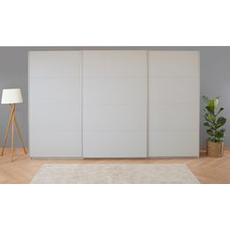 Schwebet&uuml;renschrank Rauch "Kleiderschrank Schrank Garderobe KOLUNA mit Dekor-Front", grau (seidengrau), B:360cm H:229cm T:62cm, Holzwerkstoff, Schr&auml;nke, Schwebet&uuml;renschrank, Breiten 203/271/315/360 cm H&ouml;hen 210/229 cm MADE IN GERMANY