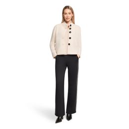 Jackenblazer Betty Barclay "Damen mit Stehkragen", Damen, Gr. 46, beige, Flanell, Obermaterial: 60% Viskose, 40% Wolle, gerade normal, Blazer, Muster
