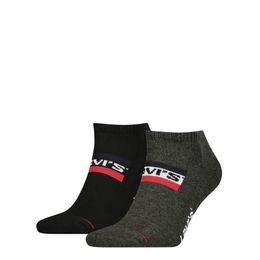 Levi's Sneakersocken LEVI'S "LEVIS LOW CUT SPRTWR LOGO", Herren, Gr. 39-42, mid grau, schwarz, Baumwollmischung, elastisch, Socken Sneakersocken