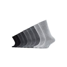 Socken s.Oliver "9er Pack", Damen, Gr. 23-26, grau, 80% Baumwolle, 17% Polyamid, 3% Elasthan, uni, Socken Socken