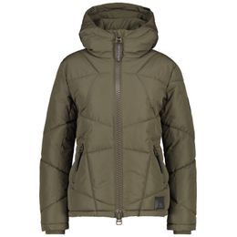 alife and kickin Winterjacke ALIFE & KICKIN "Damen KasandraAK A Winterjacke, gef&uuml;tterte Jacke", Damen, Gr. L, grau (stone), 100% Polyester, Jacken Winterjacke, Kurze warme Jacke mit gef&uuml;tterter Kapuze, in schmaler Passform