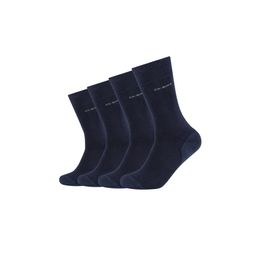 Socken Camano "4er Pack", Damen, Gr. 35-38, blau (navy), 80% Baumwolle, 17% Polyamid, 3% Elasthan, Colorblocking, Socken Socken