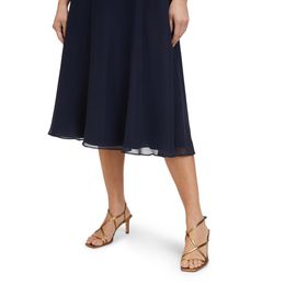 Cocktailkleid Vera Mont "Damen mit Spitze", Damen, Gr. 36, Normalgr&ouml;&szlig;en, blau (night sky), Obermaterial: 100% Polyester; Futter: 100% Polyester, ausgestellt kurz, Rundhals, Kleider, Spitze