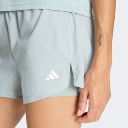 Shorts adidas Performance "WE MIN 2IN1 SH", Damen, Gr. L, N-Gr, wonder sage, normal, gr., Obermaterial: 100% Polyester, Hosen Shorts