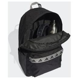 Rucksack Adidas PERFORMANCE "CL TAPE BPK", schwarz, grau three, Rucks&auml;cke, Obermaterial: 100% Polyester, Rucksack, f&uuml;r Erwachsene, sportlich und stilvoll, mehrere F&auml;cher und Taschen