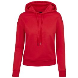 Kapuzenpullover Urban Classics "Urban Classics Damen Ladies Hoody", Damen, Gr. L, firerot,, 63% Baumwolle, 37% Polyester, unifarben, normal, ohne Ausschnitt, Pullover Kapuzenpullover