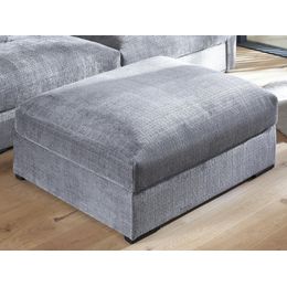 Polsterhocker Home Affaire "Finca XXL, B: 125 cm", dunkelgrau, B:125cm H:52cm T:101cm, 100% Polyester, Hocker, Polsterhocker, Mega-Hocker, in Cord oder Chenille-Struktur w&auml;hlbar