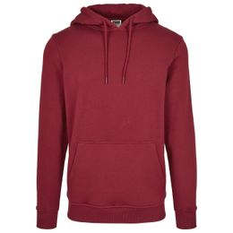 Sweatshirt Urban Classics "Urban Classics Herren Organic Basic Hoody", Herren, Gr. M, burgundy, 100% Baumwolle, unifarben, Sweatshirts Sweatshirt