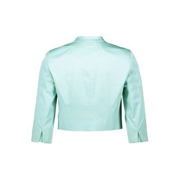 BETTY & CO Bolerojacke BETTY & CO "Damen unifarben", Damen, Gr. 38, blau (pastel turquoise), Obermaterial: 97% Baumwolle, 3% Elasthan; Futter: 100% Polyester, tailliert, &Auml;rmel mit &Auml;rmelschlitz, Jacken