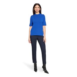 Stretch-Hose Betty Barclay "Damen mit elastischem Bund", Damen, Gr. 34, Normalgr&ouml;&szlig;en, blau (dunkelblau), Obermaterial: 86% Polyester, 14% Elasthan, relaxed fit 7/8-L&auml;nge, Hosen, Rei&szlig;verschluss