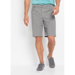 Bermudas bonprix, Herren, Gr. 64, N-Gr, grau, Web, Obermaterial: 98% Baumwolle, 2% Elasthan, klassisch, Hosen Bermudas, aus Baumwolle mit Elasthan, mit Stretchanteil, erh&ouml;hter Bund