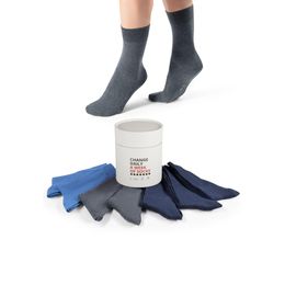 Socken s.Oliver "7er Pack", Damen, Gr. 39-42, blau (blau mix), 50% Baumwolle, 47% Polyester, 3% sonstige Fasern, uni, Socken Socken