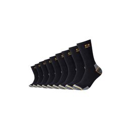 Socken Camano "9er Pack", Herren, Gr. 39-42, schwarz, 74% Baumwolle, 23% Polyester, 3% Elastodien, Colorblocking, Socken Socken