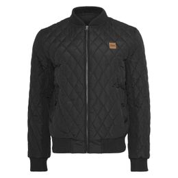 Allwetterjacke Urban Classics "Urban Classics Herren Diamond Quilt Jacket", Herren, Gr. M, schwarz, 100% Polyester, unifarben, normal, amerikanischer Ausschnitt, Jacken