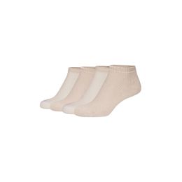 Sneakersocken s.Oliver "4er Pack", Damen, Gr. 35-38, light beige, 70% Baumwolle, 28% Polyamid, 2% Elasthan, uni, Socken Sneakersocken, 4er Pack Organic Cotton f&uuml;r angenehmen Tragekomfort, Weiche Zehenn&auml;hte