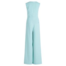 BETTY & CO Overall BETTY & CO "Damen ohne Arm", Damen, Gr. 40, Normalgr&ouml;&szlig;en, blau (pastel turquoise), Obermaterial: 100% Polyester; Futter: 100% Polyester, tailliert, Rundhals, Overalls Overall, Falten