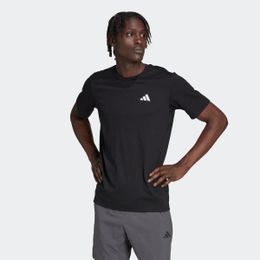 T-Shirt adidas Performance "TR-ES FR T", Herren, Gr. S, schwarz-wei&szlig; (schwarz, wei&szlig;), Obermaterial: 70% Polyester, 30% Baumwolle, clean, normal, Rundhals, Shirts T-Shirt