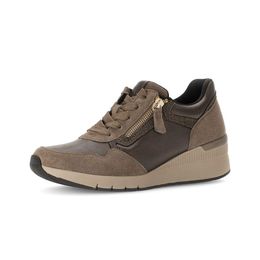 Sneaker Gabor "Sneaker low", Damen, Gr. 37,5, braun, Schuhe Sneaker